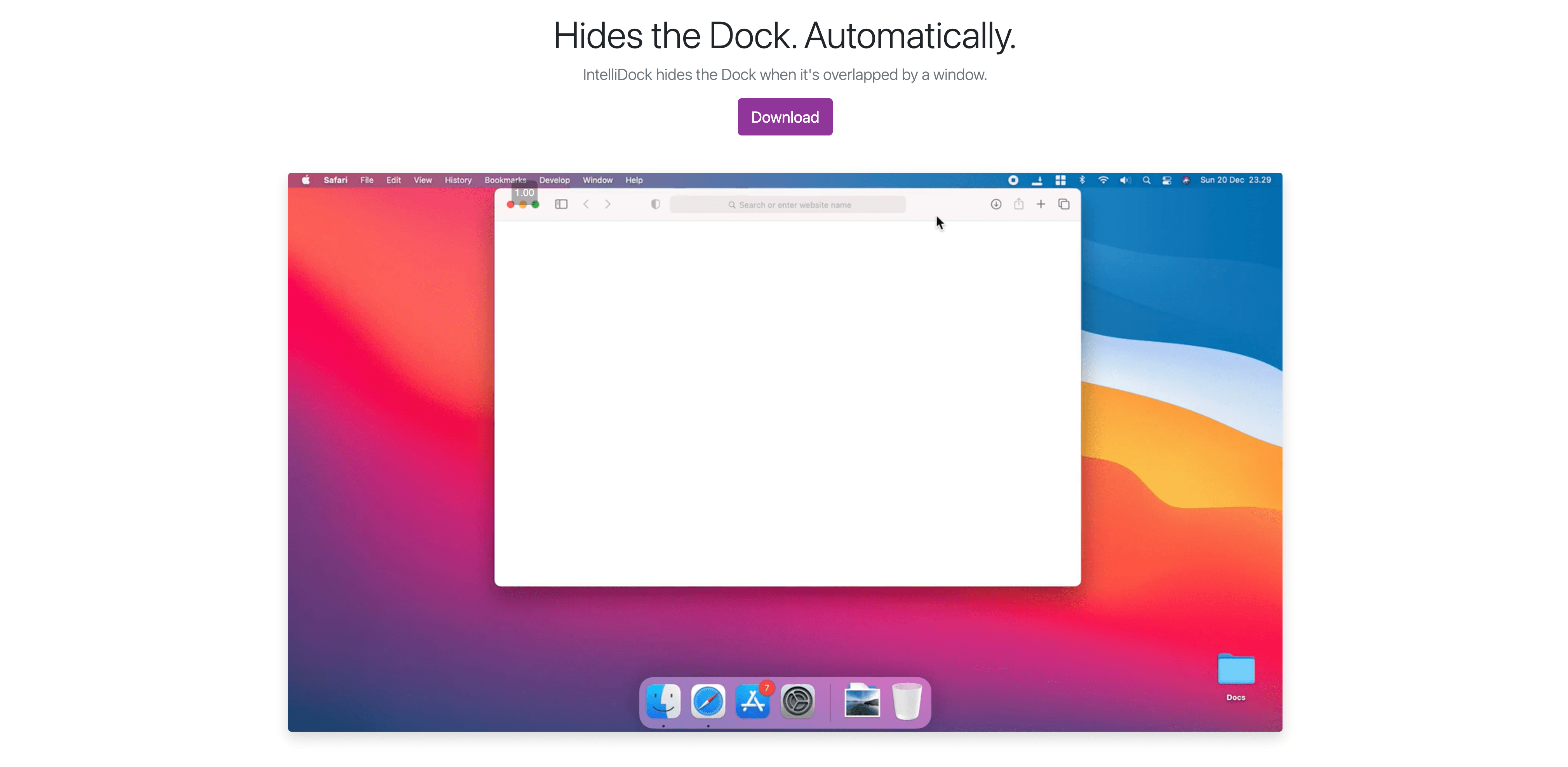 INTELLIDOCK : Masquez votre Dock, automatiquement. – Clement MONDARY